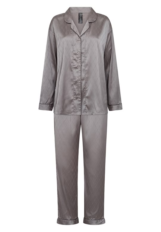 Hype The Detail - Satin Pyjamas - Silver